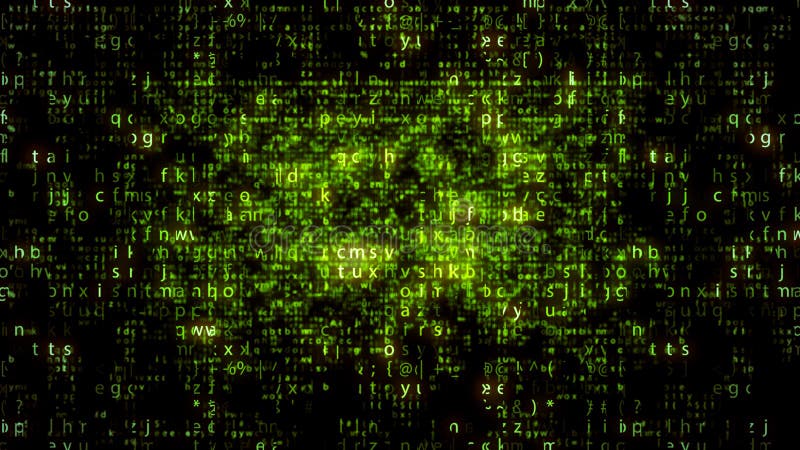 Holographic Salad Code Matrix Letters Stock Illustration - Illustration ...