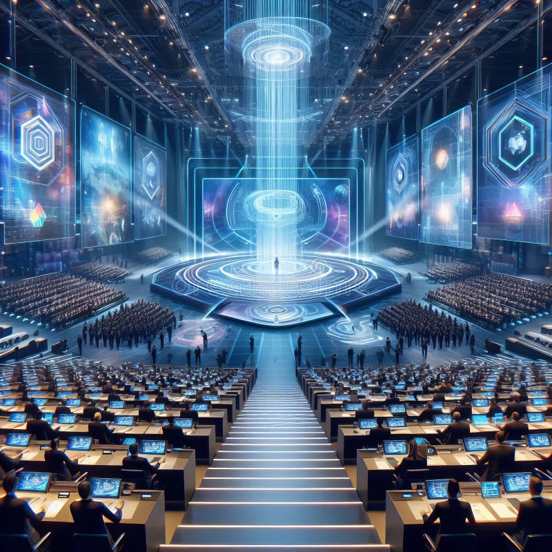 Holographic Simulation of the Convention Stage Adorned with D Stock ...
