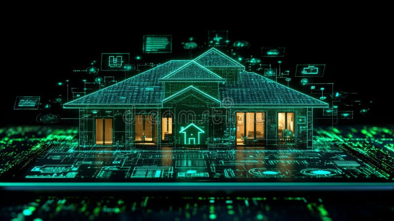 Futuristic Home Control System Displays Smart Technology Modern Living ...