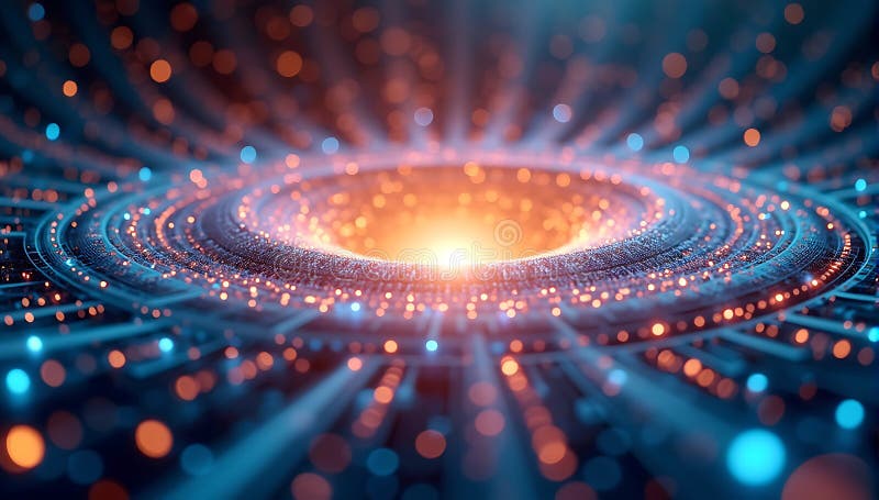 A Holographic Spiral of Data Streams Circling a Bright Core ...