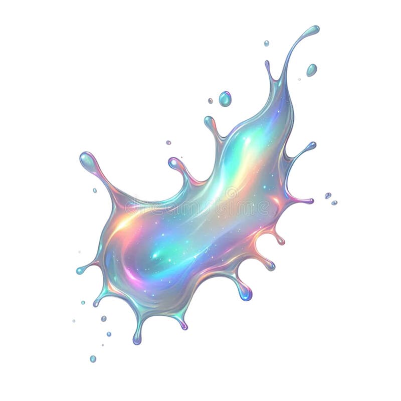 Holographic Splash with White Background Stock Illustration ...