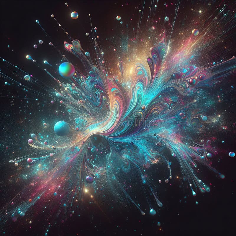 Holographic Splatter Utilizing Holographic Effects To Give Splat Stock ...