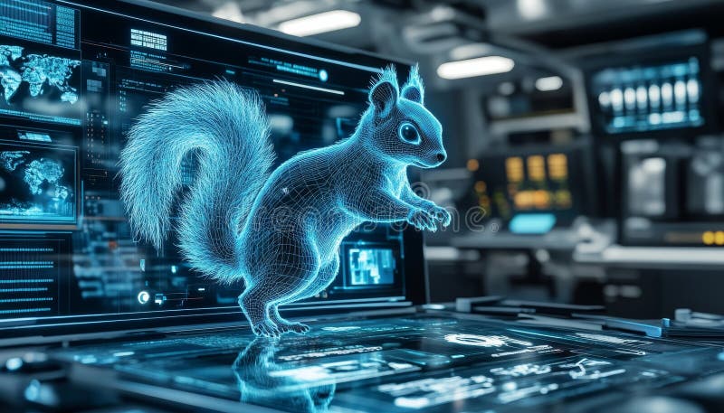 Holographic Squirrel in Digital Space a Glimpse into Modern ...