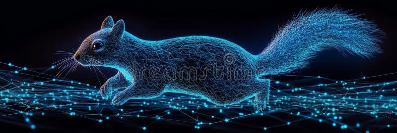 Holographic Squirrel Running through Cyberspace a Stunning Display of ...