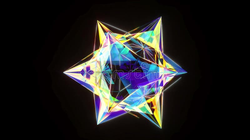 Holographic star intro 3d stock illustration. Illustration of fantasy ...