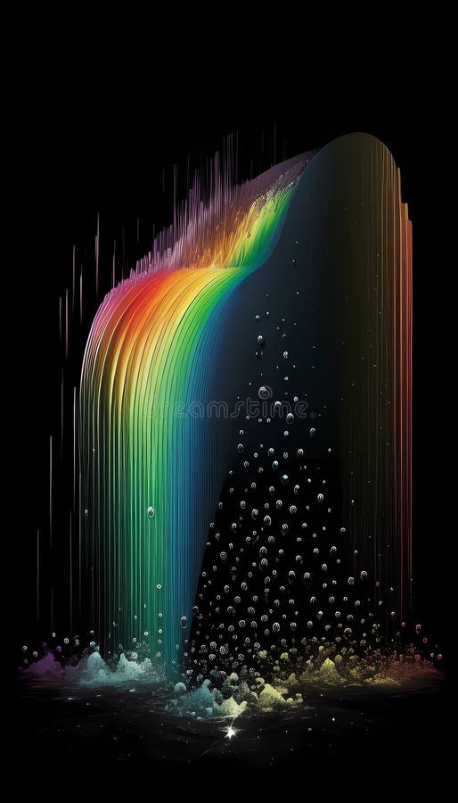 Holographic Stars on Black Background, Made with Generative AI Stock ...