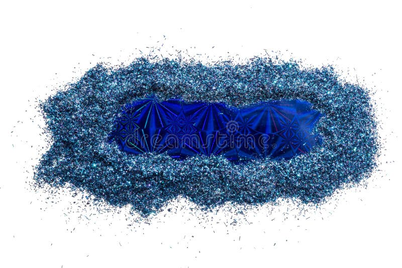 Holographic Strip of Blue Color, on White Background. Frame for Text ...