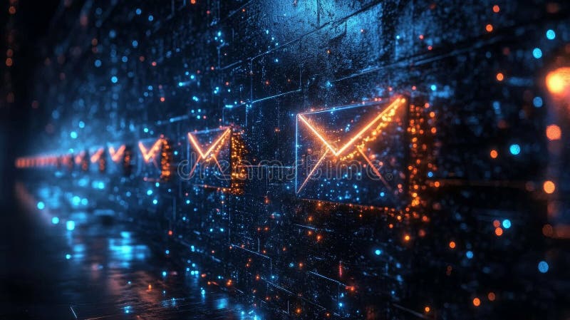 Holographic Symbols Representing Various Communication Methods ...