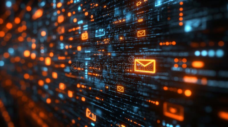 Holographic Symbols Representing Various Communication Methods ...