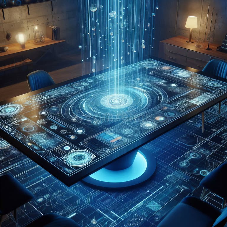 Holographic Table Stock Illustrations – 2,483 Holographic Table Stock ...