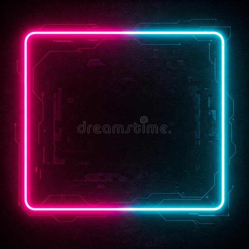 Holographic Tech Frame stock illustration. Illustration of data - 366286720