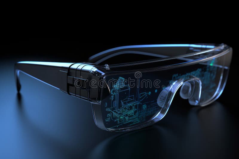 Holographic Tech Glasses Future. Generate Ai Stock Illustration ...