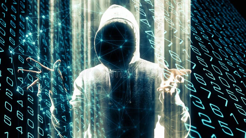 Holographic Technology, Cyber Numbers Algorithm Stock Image - Image of ...