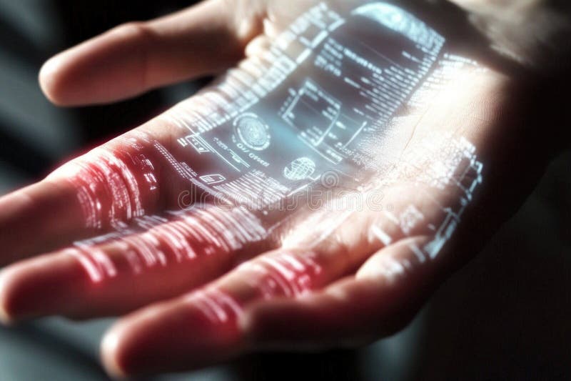 Holographic Technology: Futuristic Interface Projects Digital Display ...