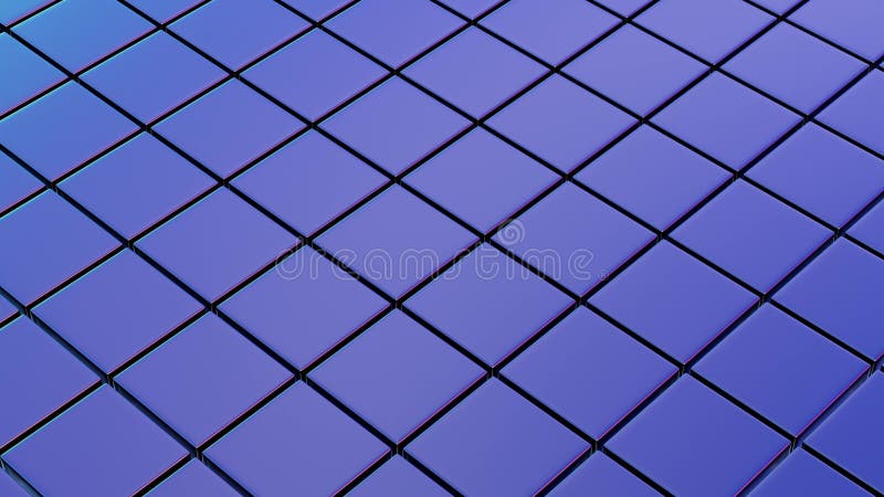 Iridescent Holographic Tiled Surface Background. 3D Render. Stock ...