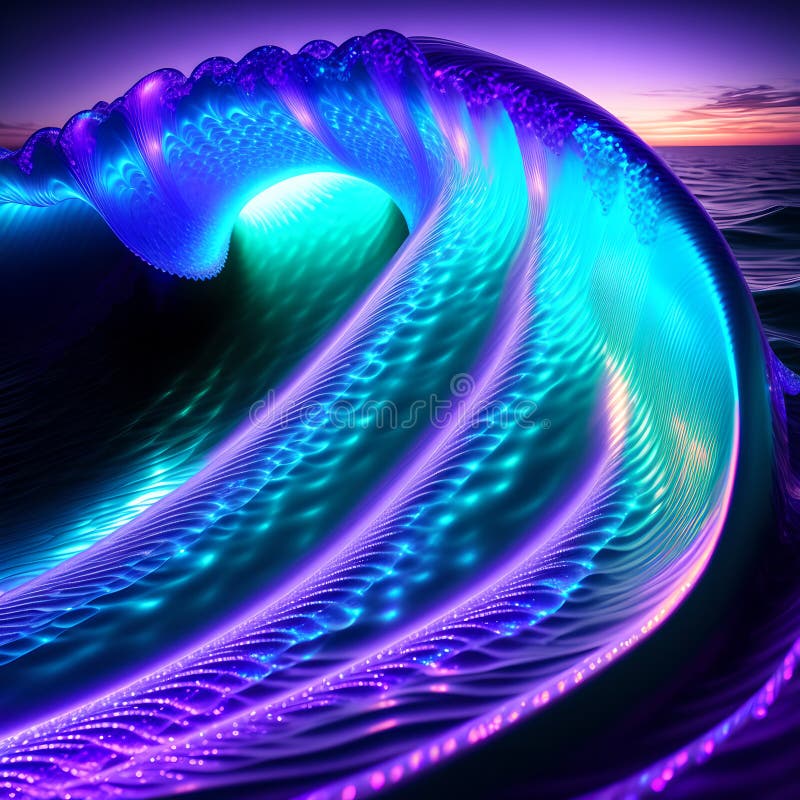 Holographic Tone Wave Pattern Background Art Color Wallpaper Stock ...