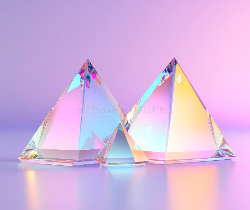 Holographic Triangular Acrylic Panels Create a Rainbow Light Refraction ...