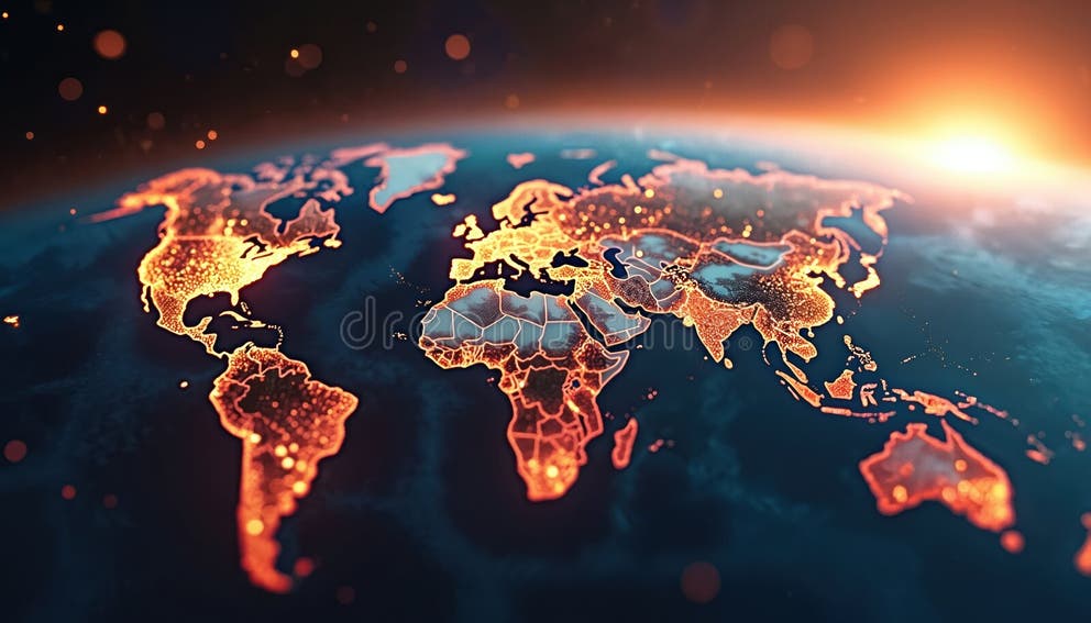 Holographic Visualisation Global Wealth Distribution. Economic Clusters ...