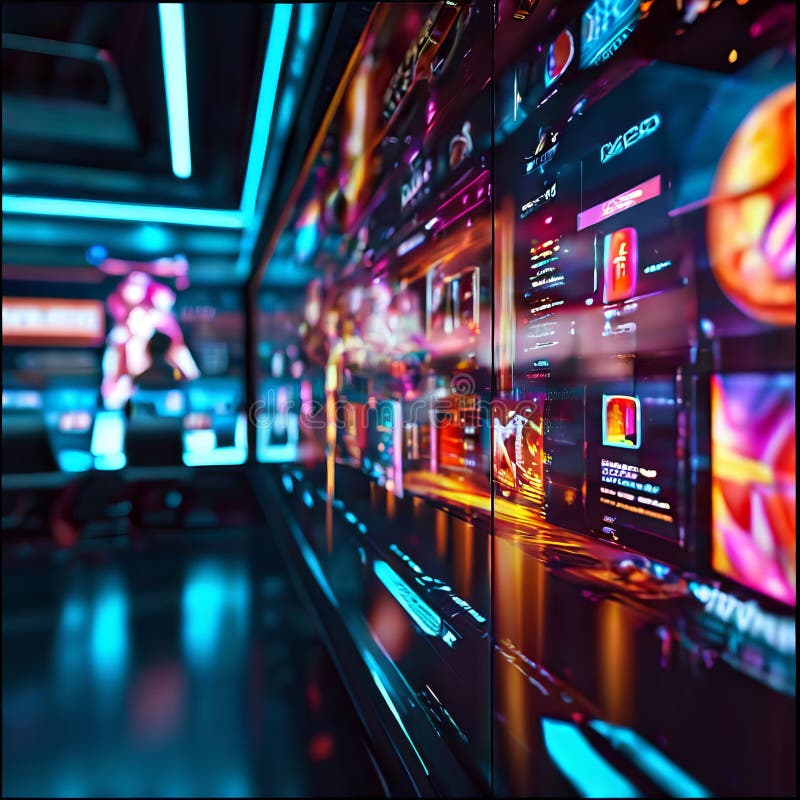 Holographic Visualization of Campaign Ads Playing on Loop in Stock ...