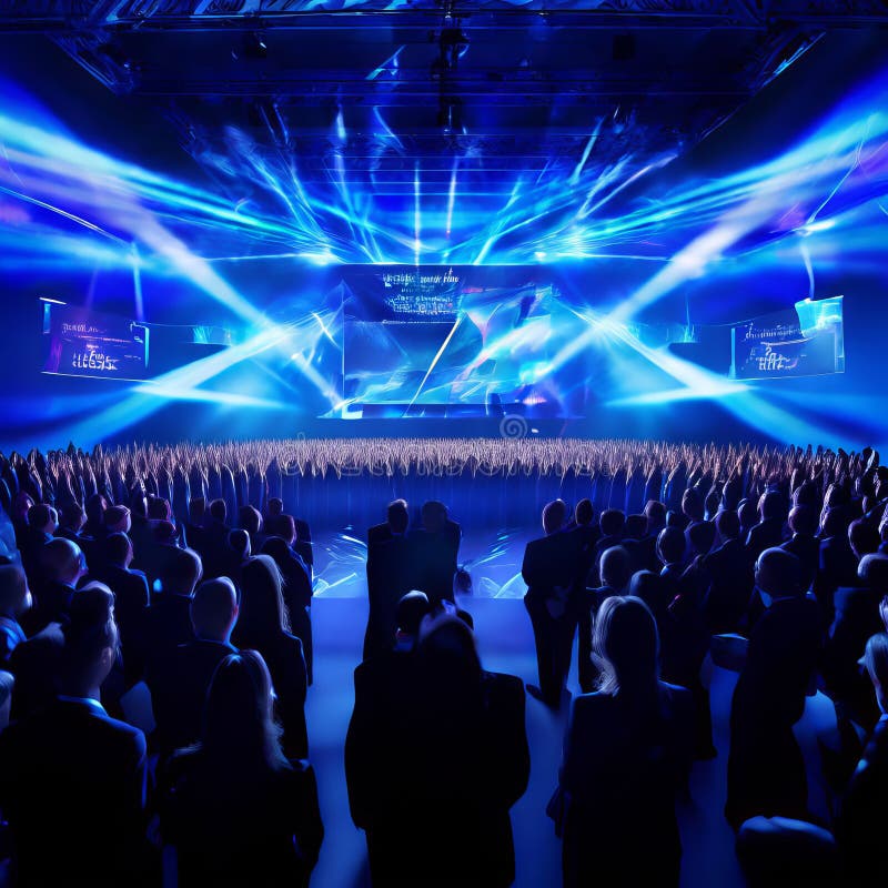 Holographic Visualization of Delegates from All States Gatherin Stock ...