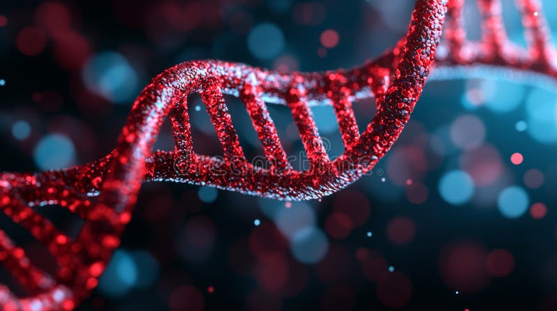 Holographic Visualization of DNA Research Elements Stock Illustration ...