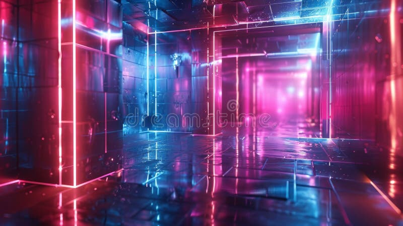 Holographit 3 D Rendering, Room with Advanced Interface Design on a ...
