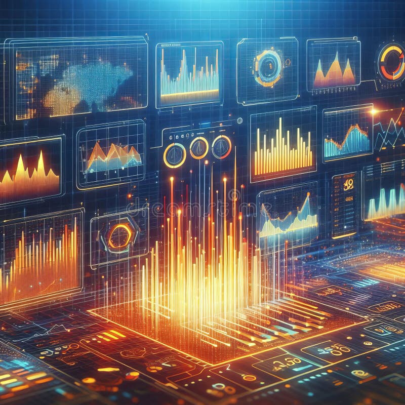 6 8 a Holography Depiction of a Heatmap Gaph Visualizing Trends Stock ...