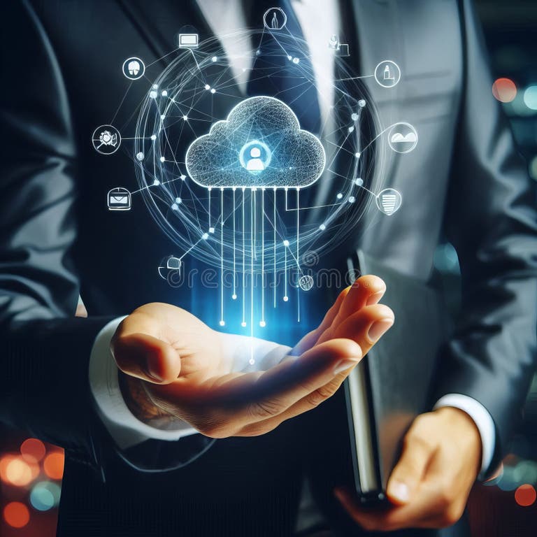 A Holography Image Capturing the Businesman S Hand Holding a Cl Stock ...