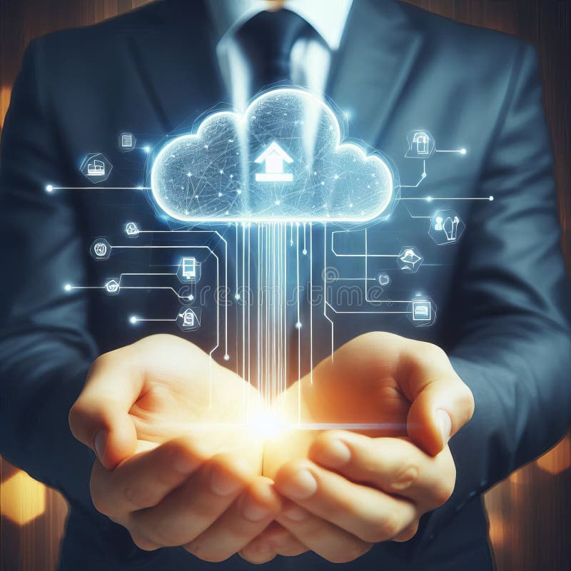 A Holography Image Capturing the Businesman S Hand Holding a Cl Stock ...