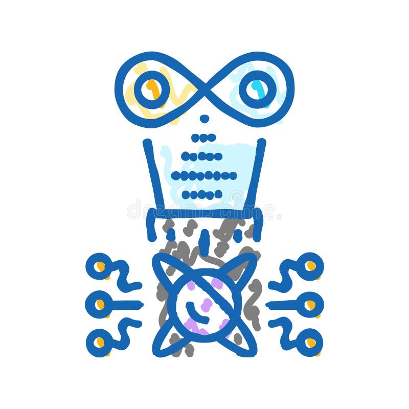 Holography Quantum Technology Icon Doodle Illustration Stock Vector - Illustration of science ...