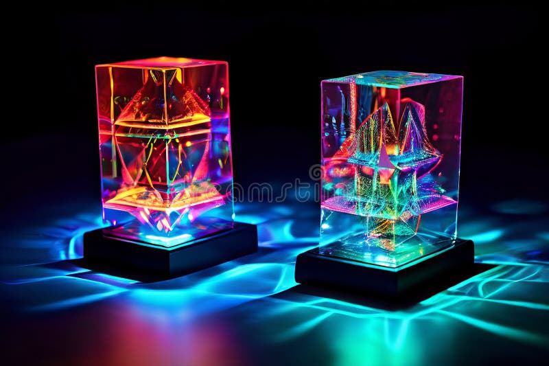 Holography is a Visual Technology it Creates Three Dimensional I Stock ...