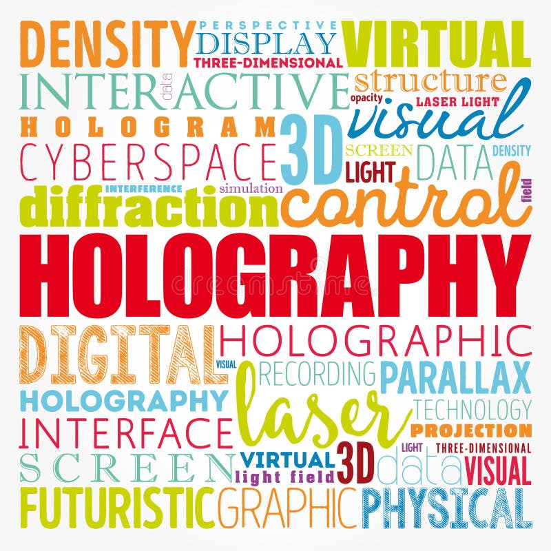 Holography Word Cloud Collage, Technology Concept Background Stock ...