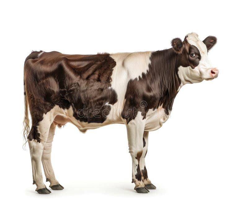 Grazing Holstein Cow Looking Backward Stock Photo - Image of ...
