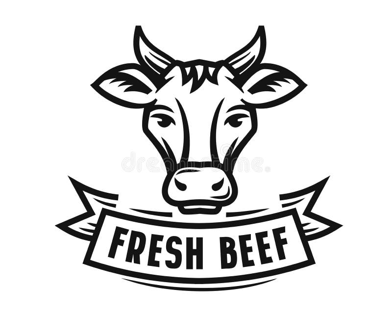 Holstein cow portrait stock vector. Illustration of simple - 82864618