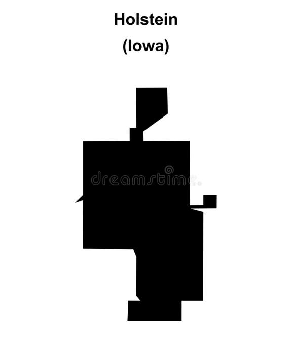 Holstein outline map stock vector. Illustration of area - 387204406