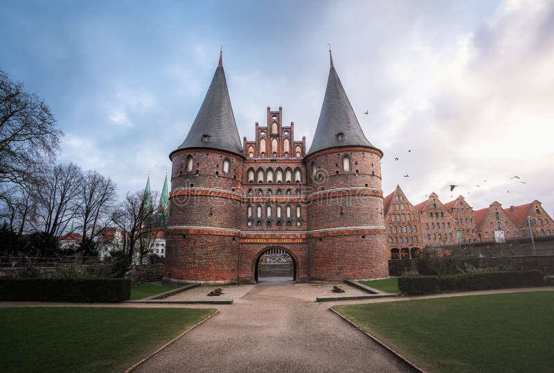 Holstentor Holsten Gate - Lubeck, Germany Stock Image - Image of center ...