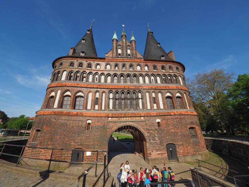 Holstentor (Holsten Gate) in Luebeck Editorial Stock Image - Image of ...