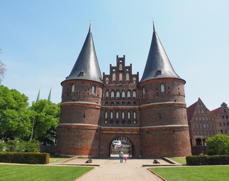 Holstentor (Holsten Gate) in Luebeck Editorial Stock Photo - Image of ...