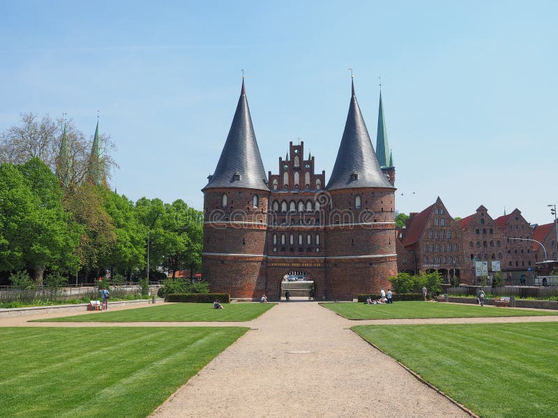 Holstentor (Holsten Gate) in Luebeck Stock Photo - Image of city ...