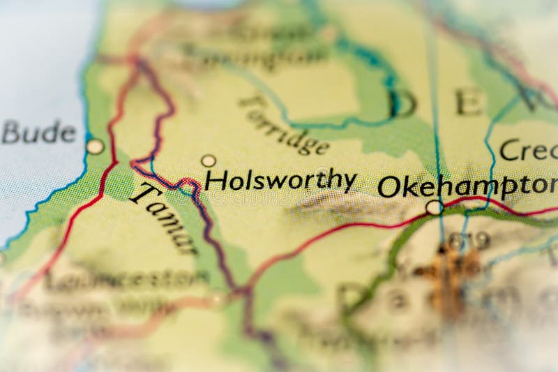 Holsworthy, England Highlighted on a World Map Stock Photo - Image of ...
