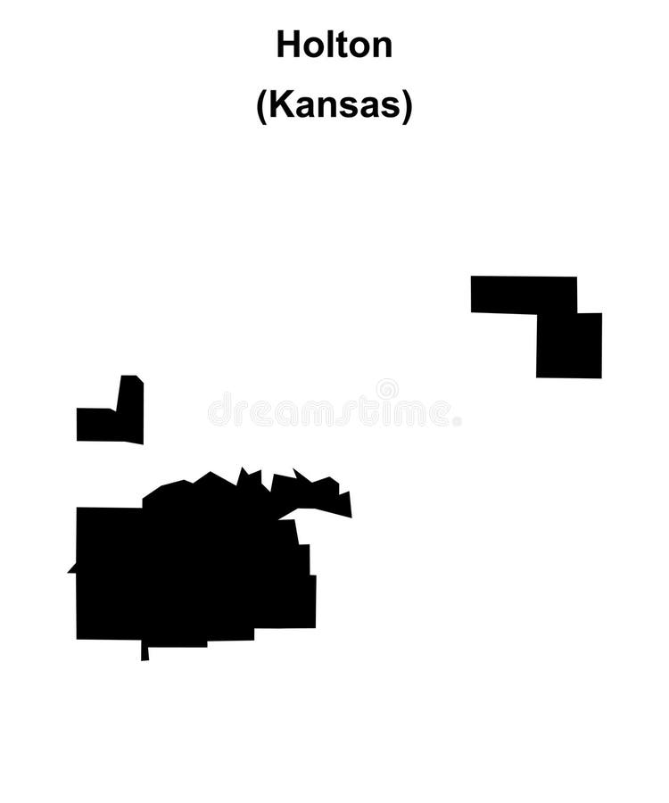 Holton outline map stock vector. Illustration of empty - 387288519