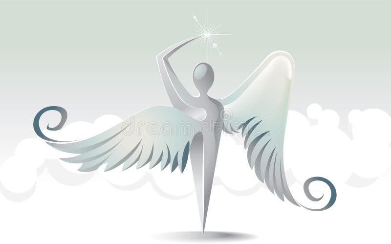 Angel praying logo stock vector. Illustration of creative - 24067151