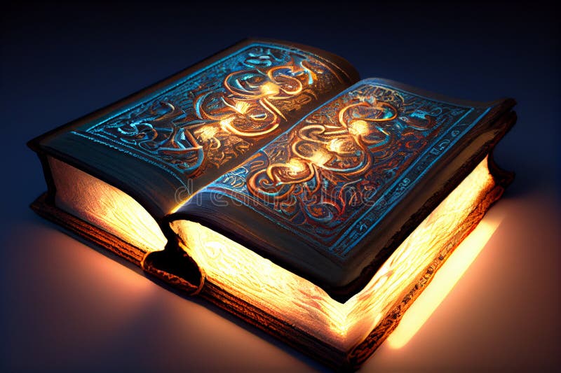 Holy Bible with Light Emitting from.generative Ai Stock Illustration ...
