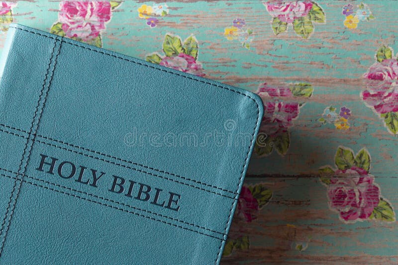 Holy Bible on a Rustic Wooden Table Stock Image - Image of paper, holy ...