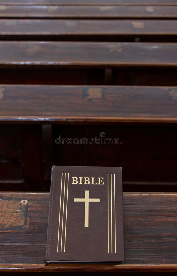 The Holy Bible on the Table of a Prayer Bench Stock Photo - Image of ...