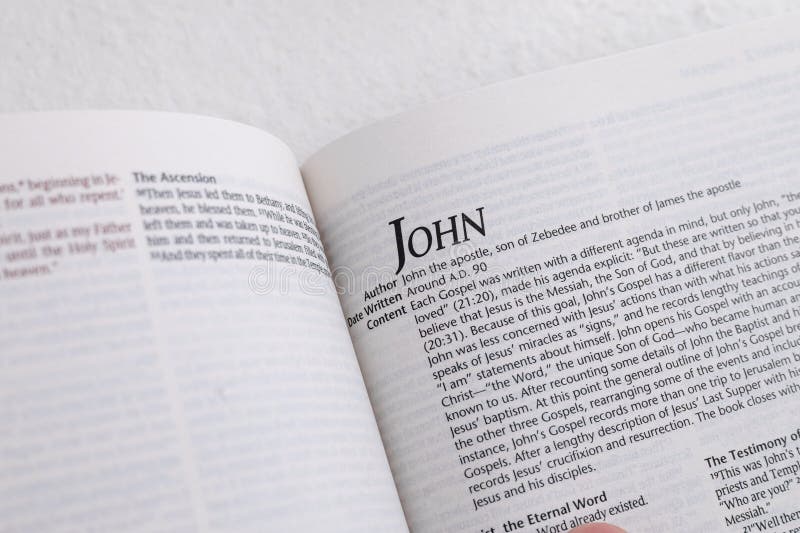 Holy Bible on White with Copy Space Editorial Stock Photo - Image of ...