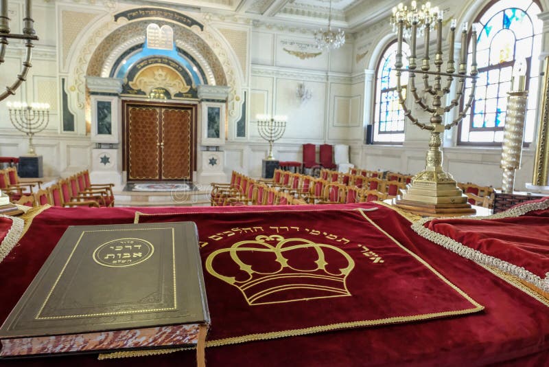 Synagogue interior. stock image. Image of velvet, faith - 171820467