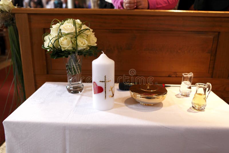 Holy Candles at the Communion Stock Photo - Image of sunday, communion ...