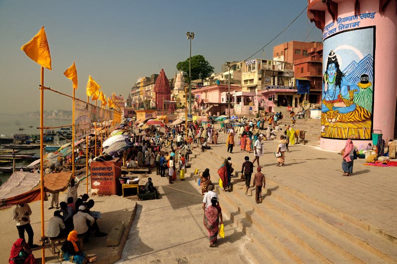 Holy City of Varanasi, India Editorial Stock Photo - Image of monk ...