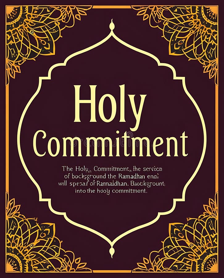 Holy Commitment Ramadan Background Design Stock Illustration ...